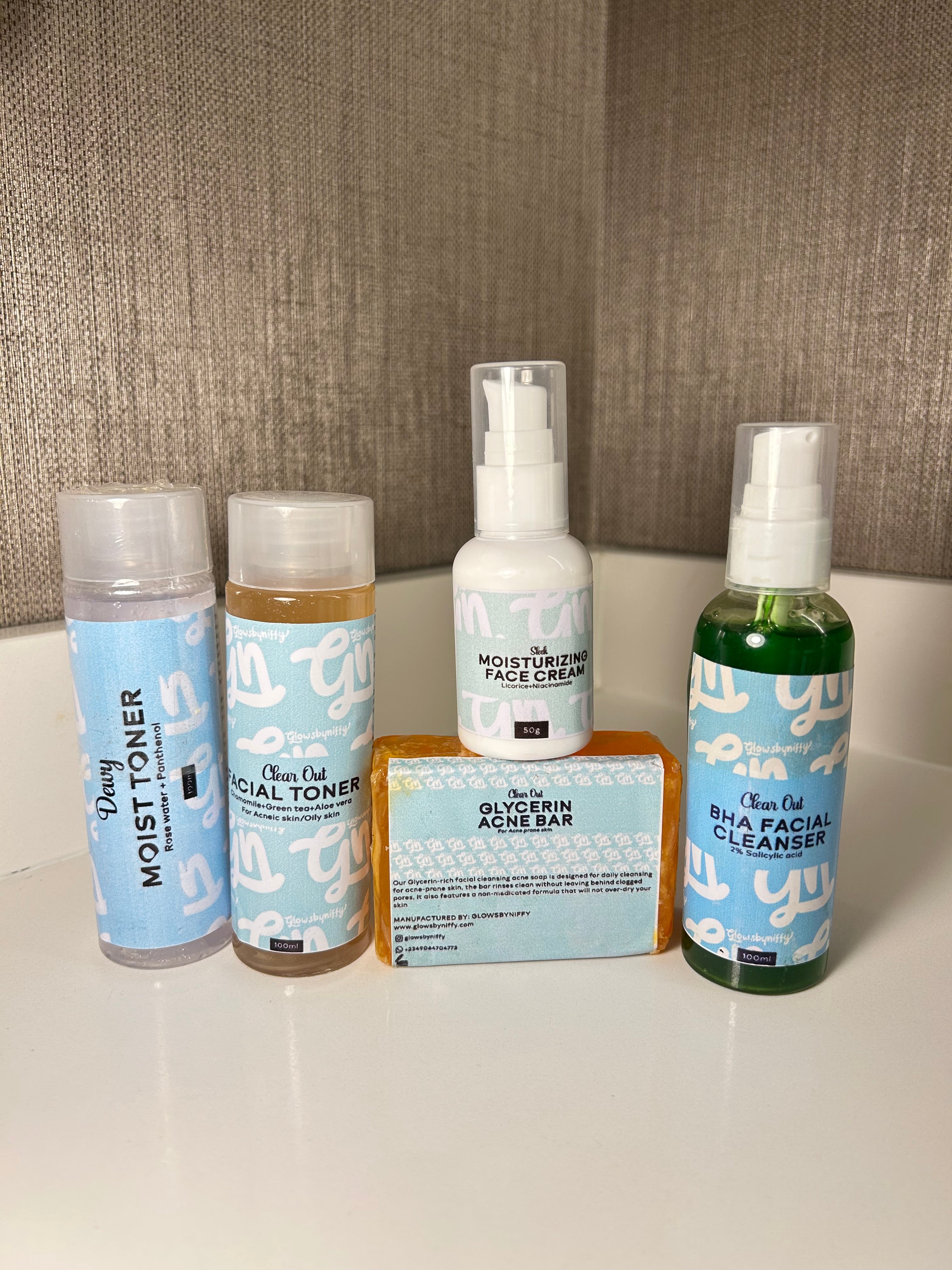 Clear out face set basic plus Bha cleanser – Glowsbyniffy skin